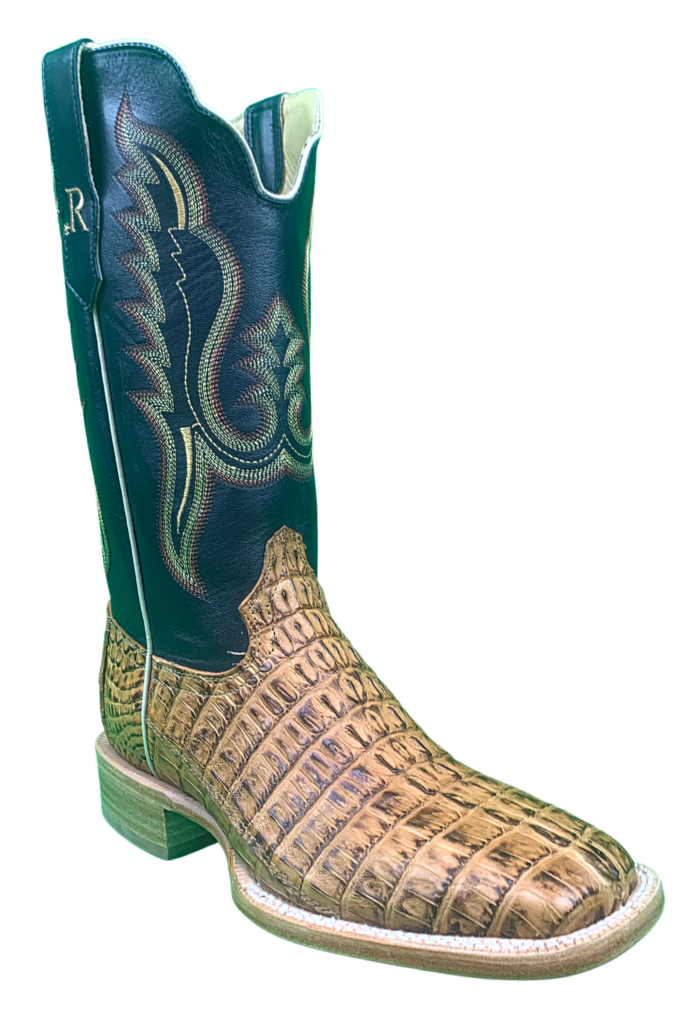 R. Watson Saddle Hornback Caiman Tail Boots