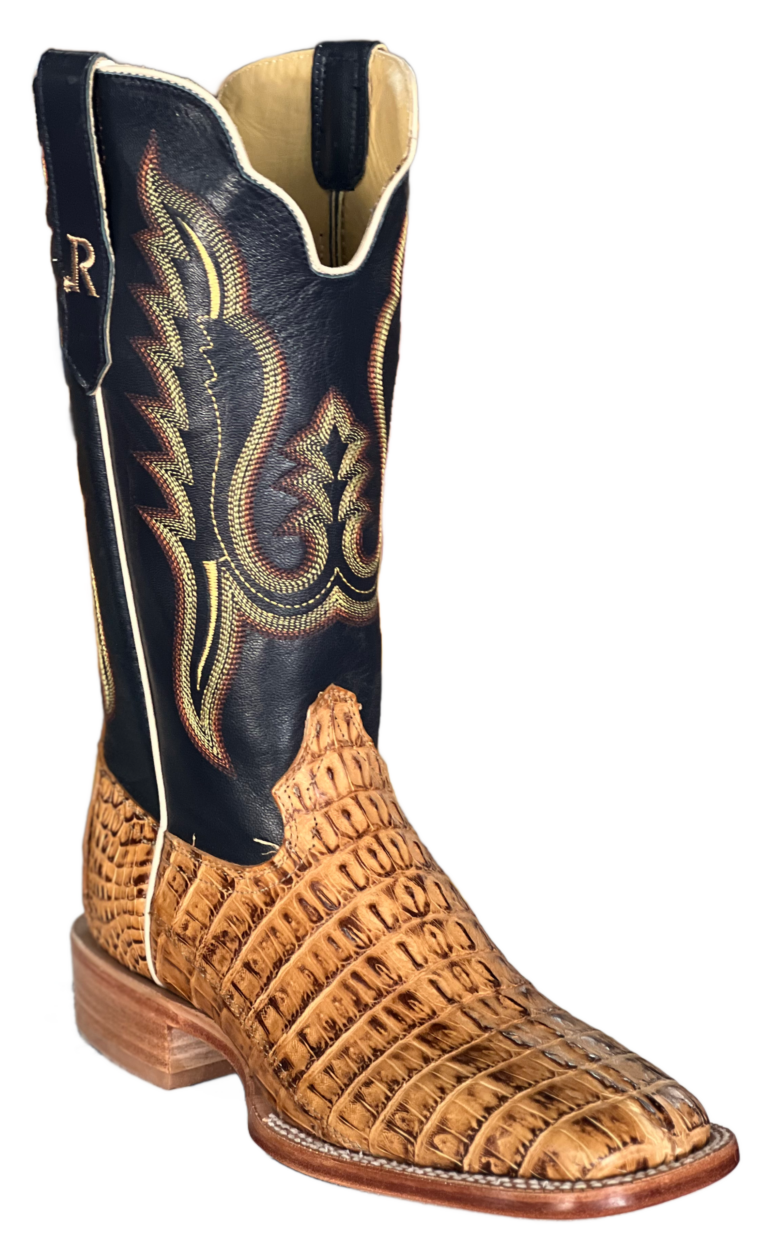 R. Watson Saddle Hornback Caiman Tail Boots