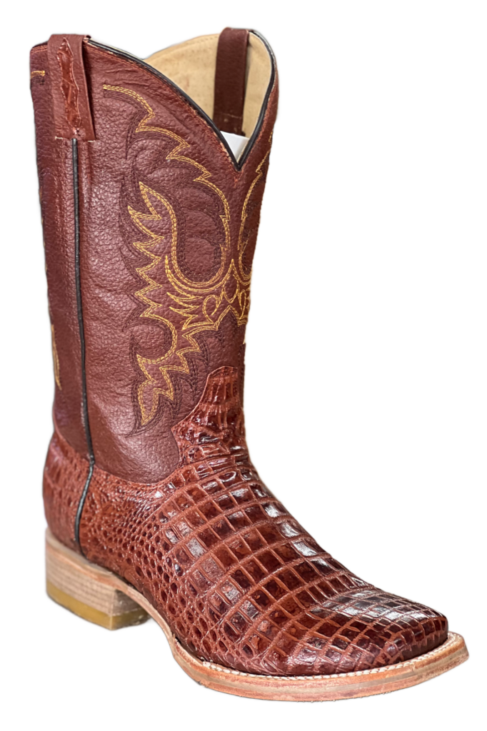 Cowtown Cognac Caiman Belly Print Boots Style # Q6097