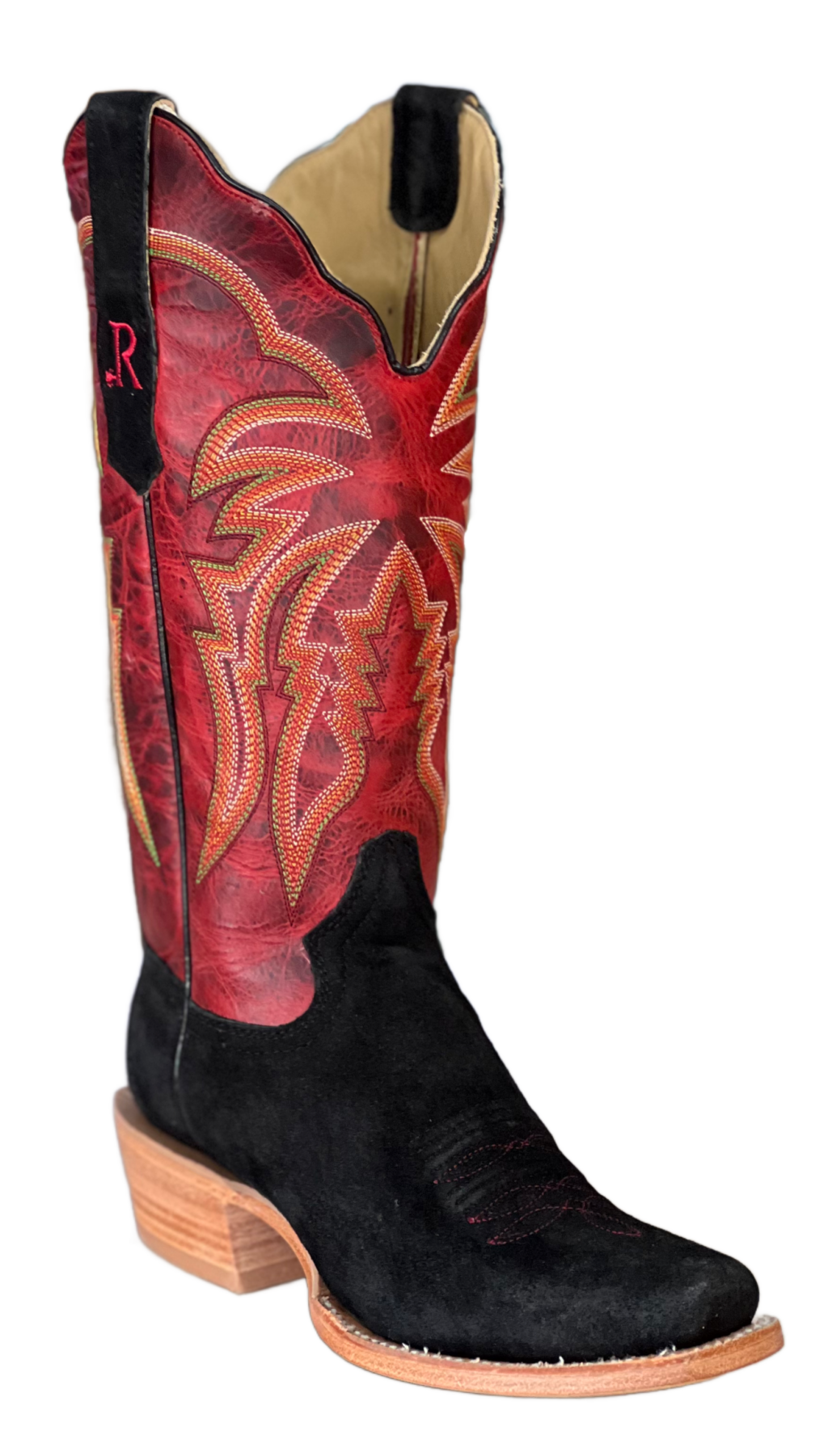 R. Watson Ladies' Black Boar Hide Cutter Toe Boots