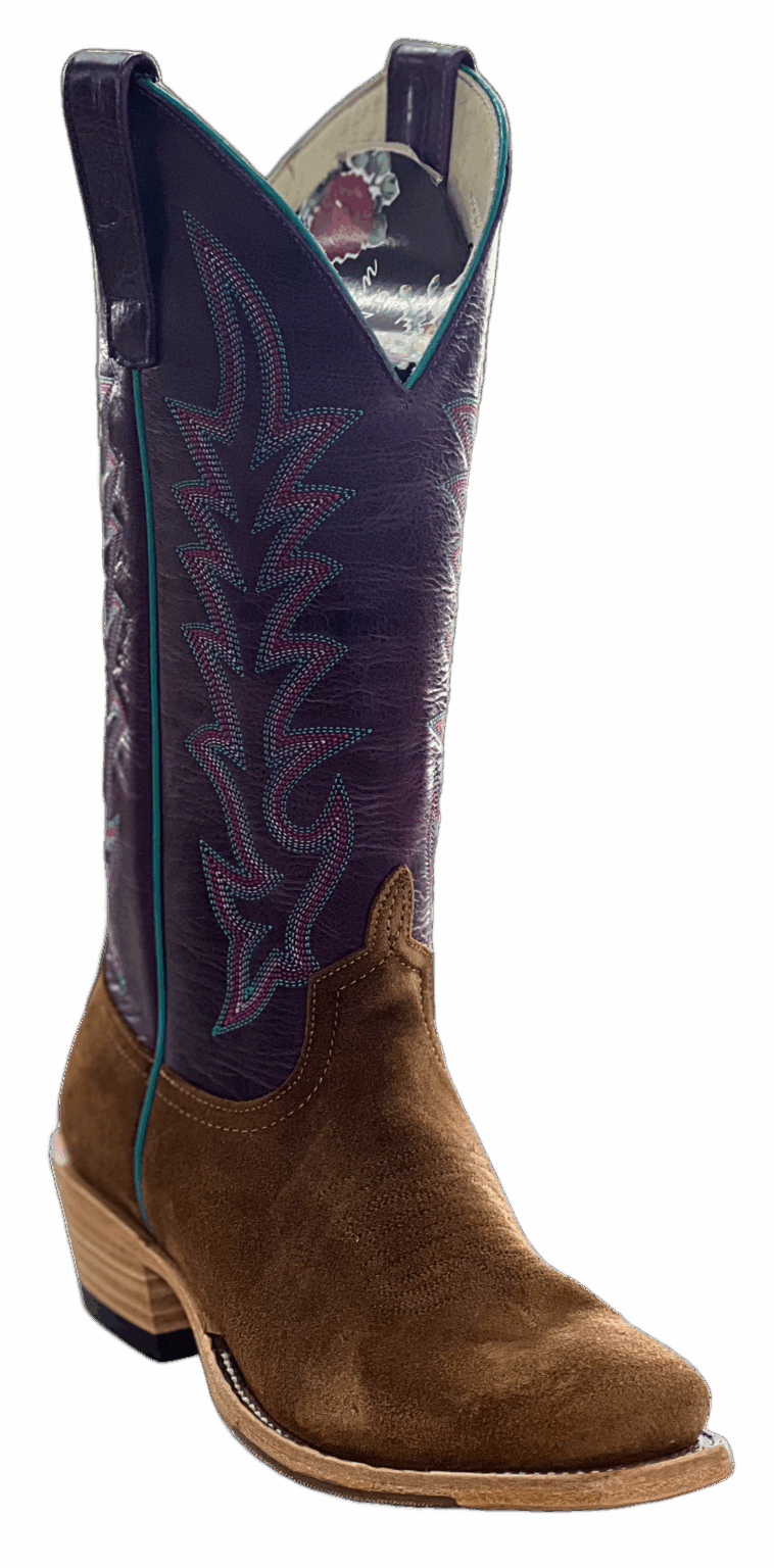 Anderson Bean Ladies' Pink Suede Cowboy Toe Boots
