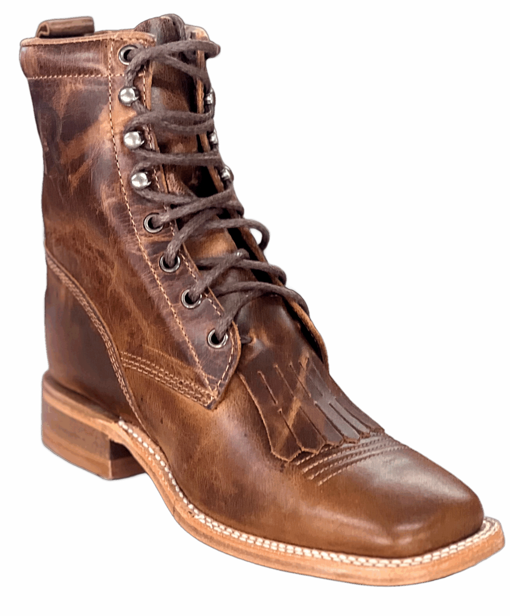 R. Watson Ladies' Nubuck Turquoise Caiman Belly Boots